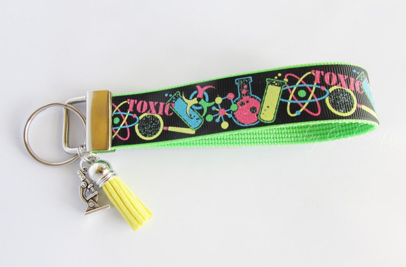 Toxic Science Themed Key Fob - Toxic Keychain - Science Geek Key Fob ...