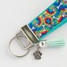 Dog Bone and Pawprint Key Fob - Pet Key Fob - Dog Keychain - Tie Dye ...
