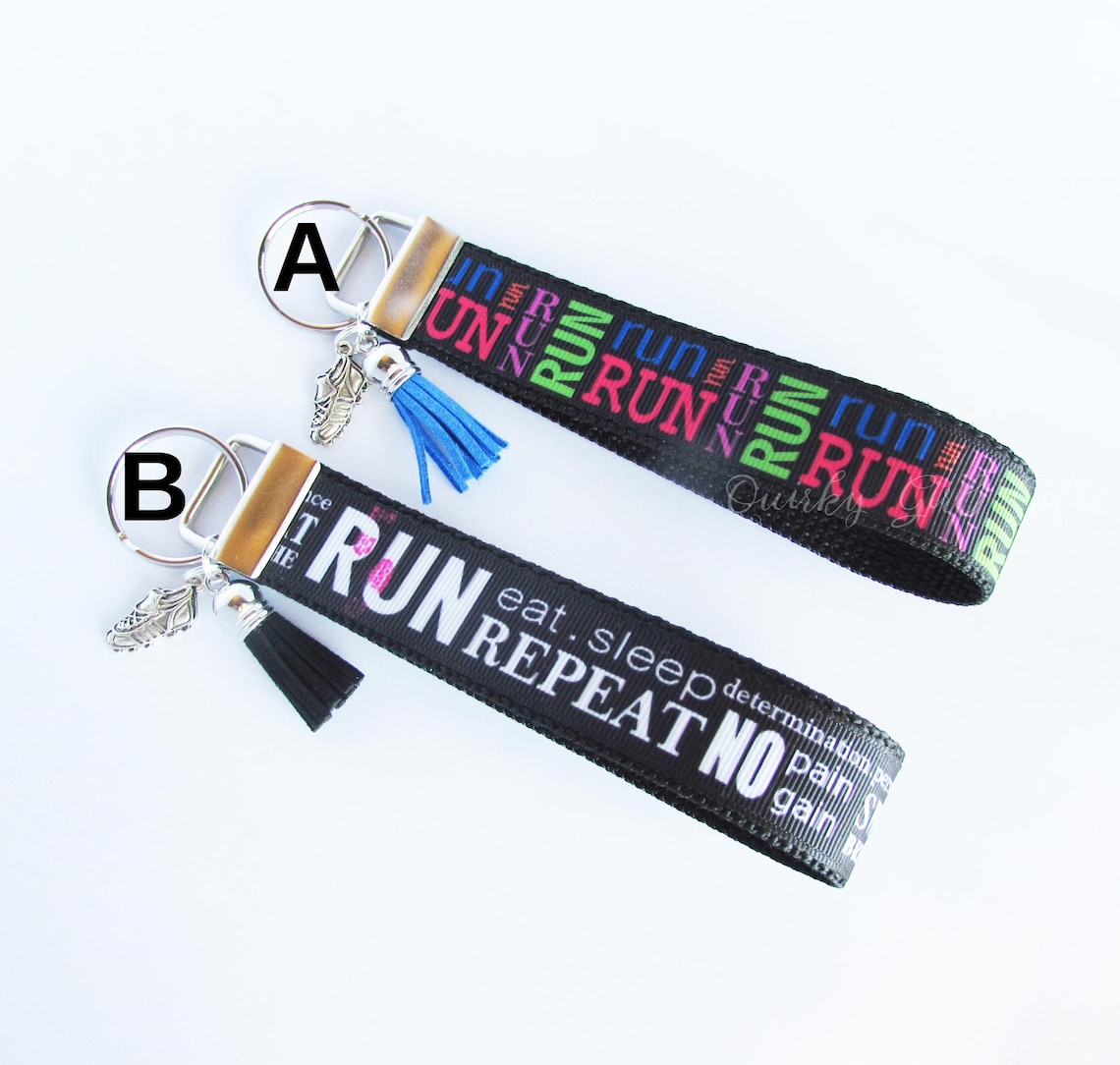 Runner Key Fob Running Keychain Marathon Runner Gift | Etsy
