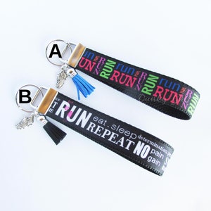 Runner Key Fob - Running Keychain - Marathon Runner Gift - Running ...