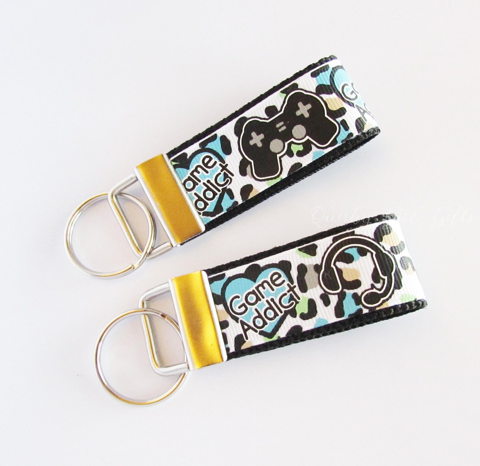 Game Addict Key Fob Gamer Keychain Video Game Key Fob | Etsy