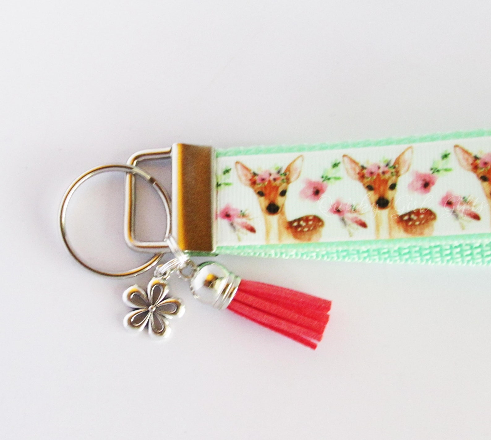 Deer Key Fob Deer Keychain Doe Key Fob Deer Wristlet | Etsy