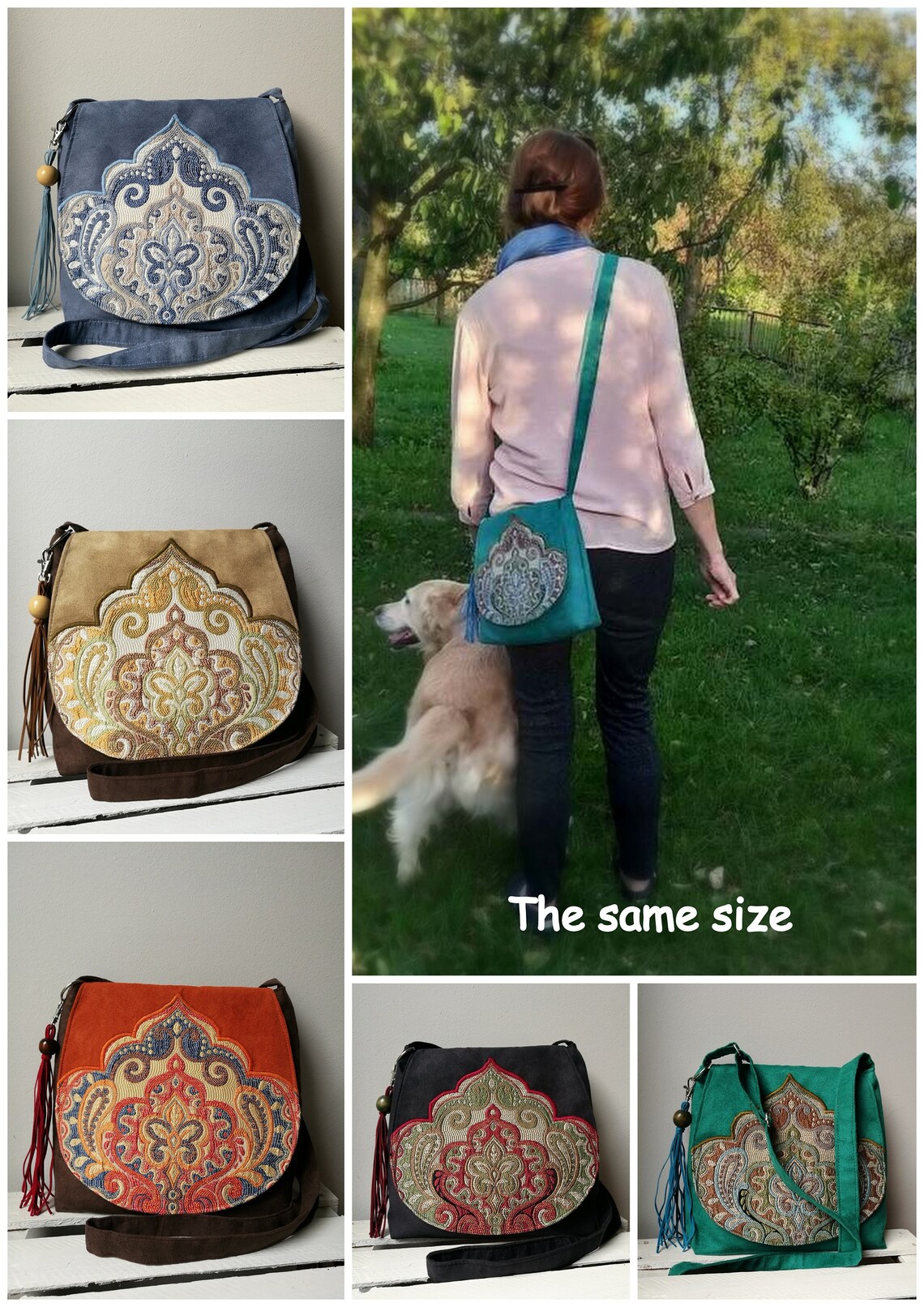 Boho Crossbody Bag Vegan Messenger Bags Oriental Bag Hippie - Etsy