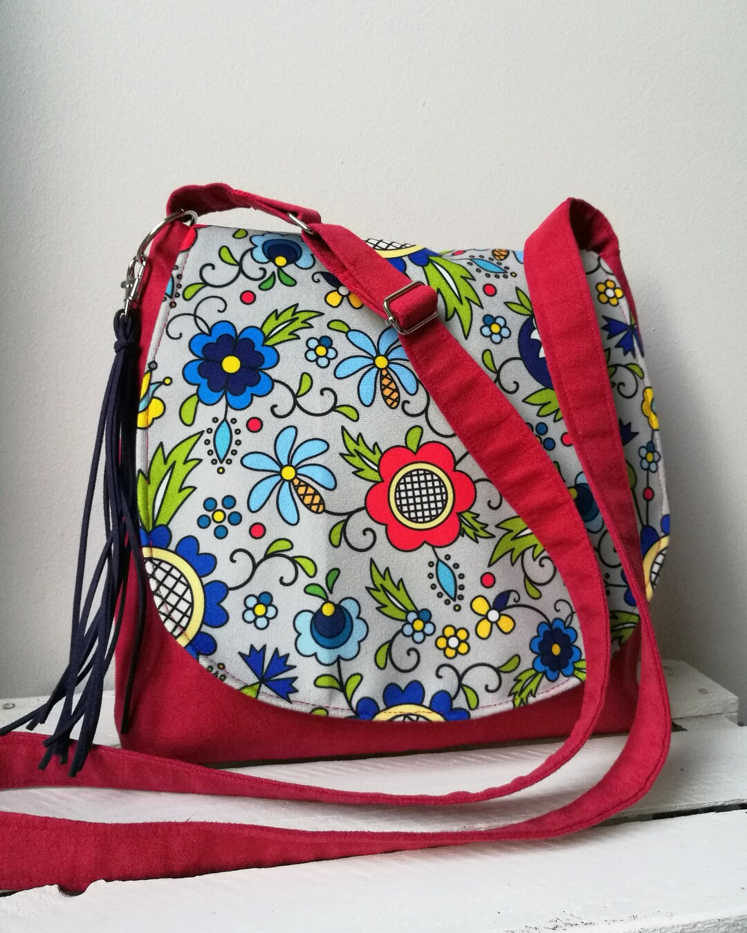 Folk Art Bag, Polish Folk Art, Made in Poland, Vegan Messenger Bag ...