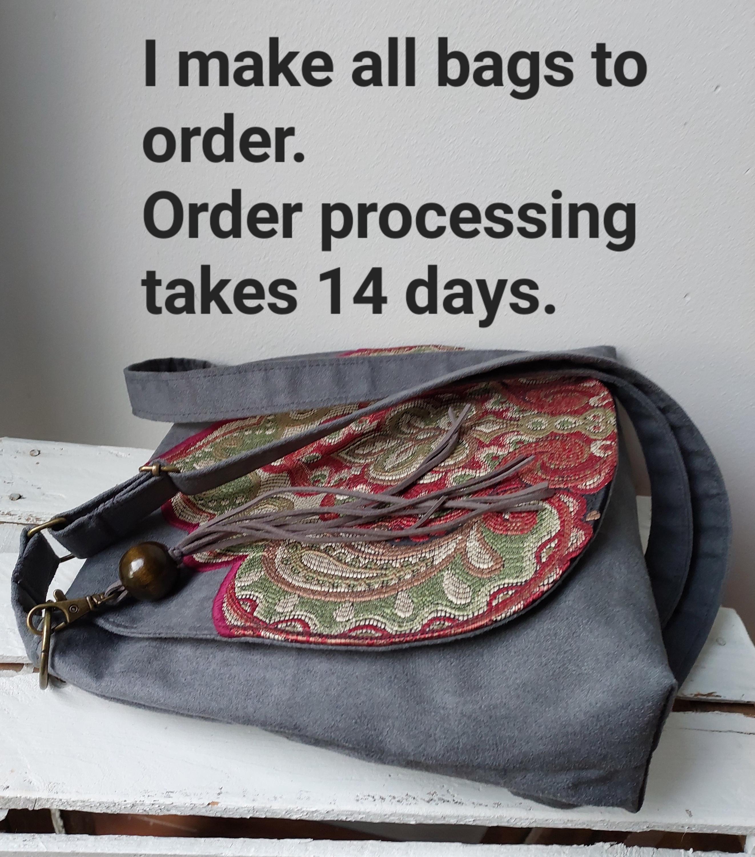 Folk Art Crossbody Bag, Polish Folk Pattern, Medium Sized Purse, Gift ...