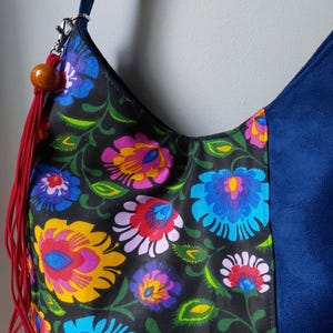 Large Bag Inspired by Polish Folk Art, Eco Friendly Crossbody Bag, Folk ...
