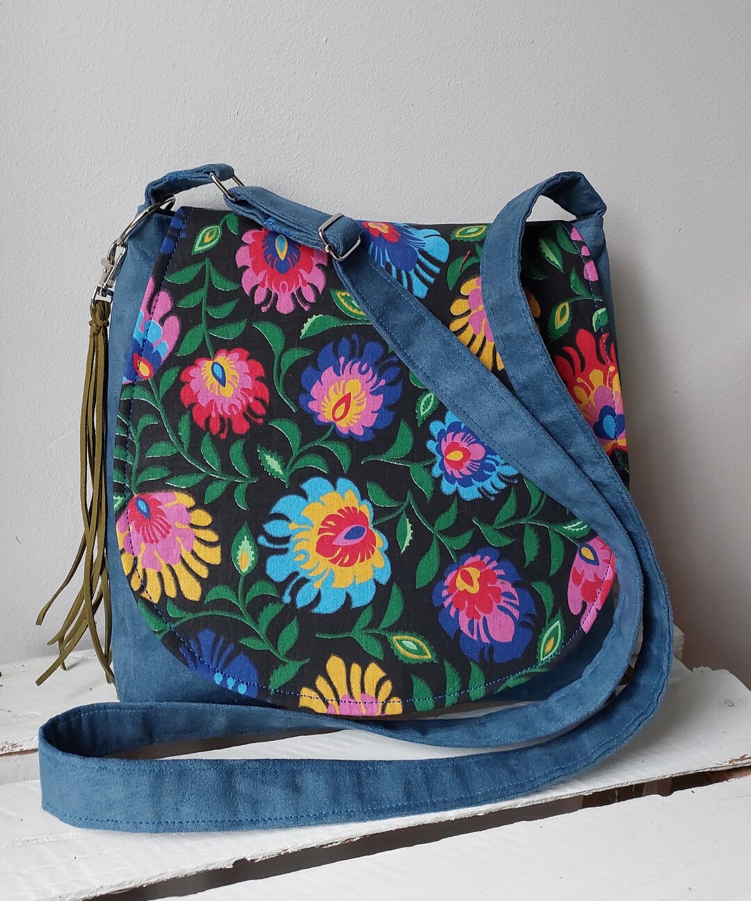 Medium Sized Bag in a Folk Style, Unique Clothing Accessory,polish Folk ...