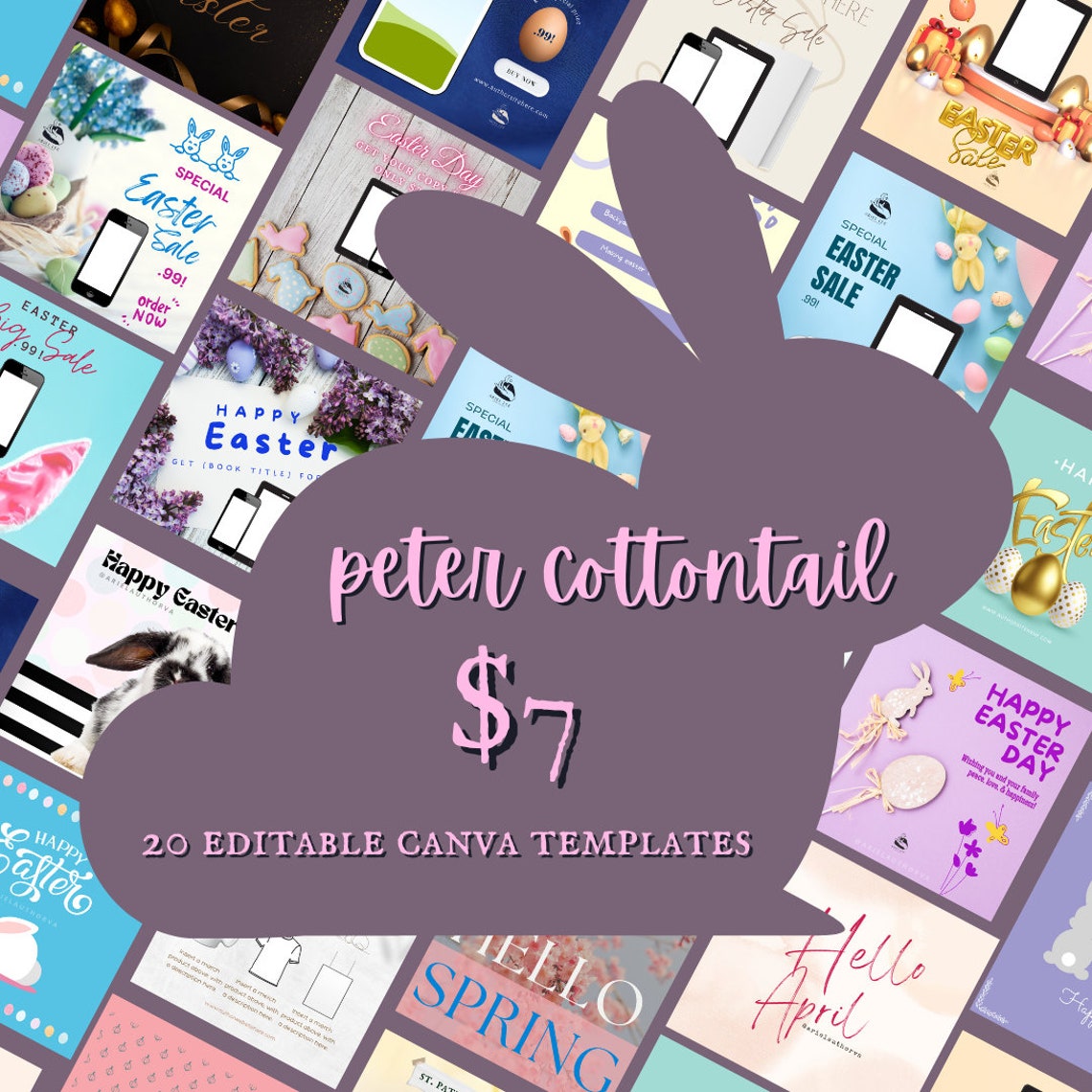 Easter Social Media Graphics || Author Promo Social Media Templates ...