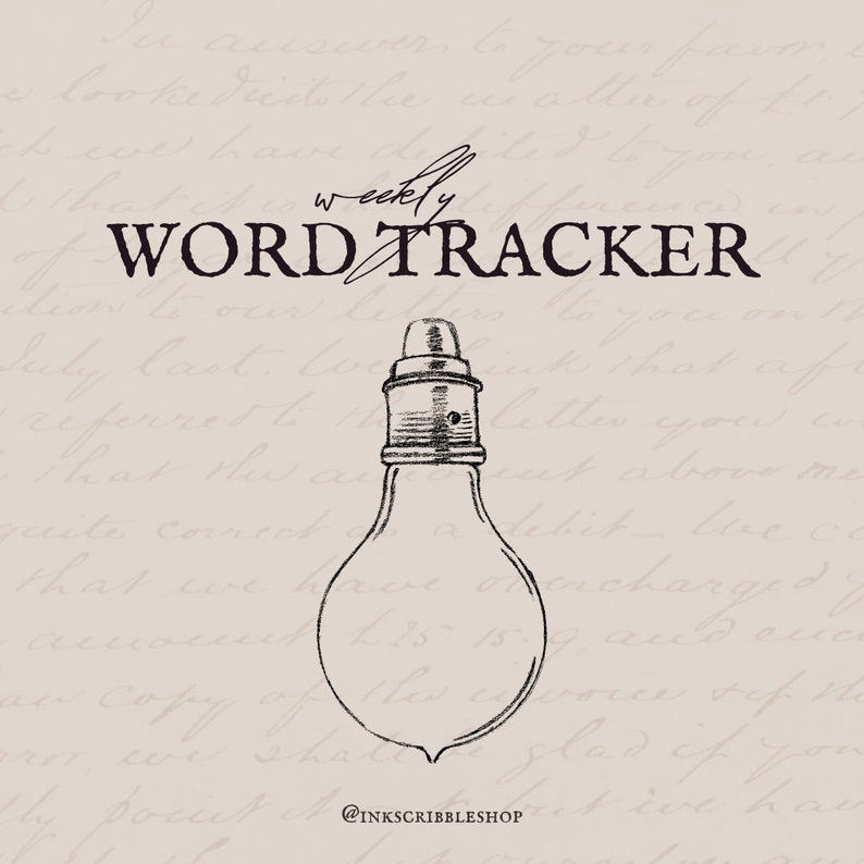 Bullet Journal Weekly Word Tracker for Authors - Etsy