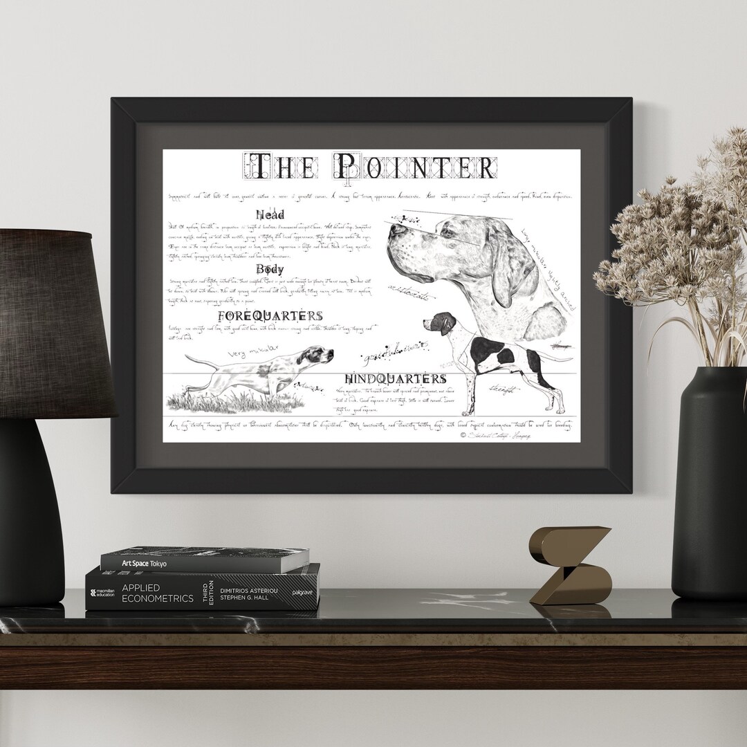 Pointer Breed Poster - Antique Styled Dog Standard - Pointer Portre ...