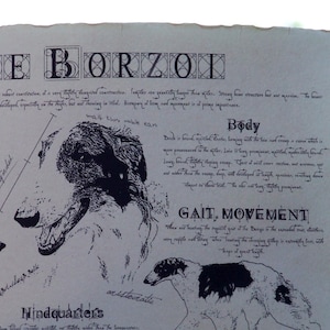 Antique Styled Dog Standard Borzoi - Etsy