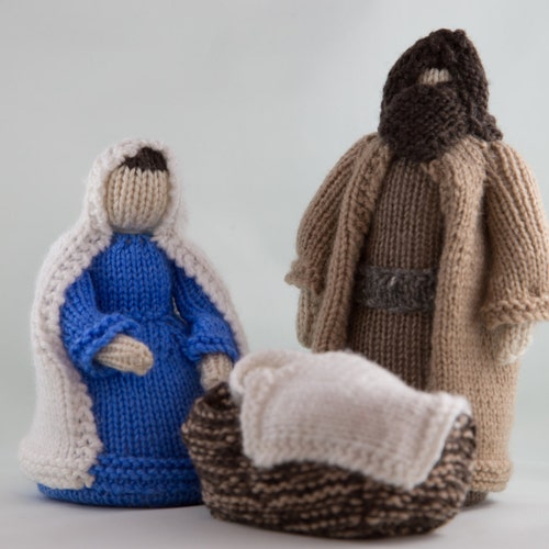 Hand Knitted Nativity Set Including Donkey Christmas Scene - Etsy
