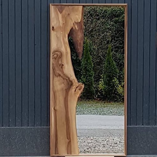 Hollow Log Rustic Mirror Live Edge - Etsy