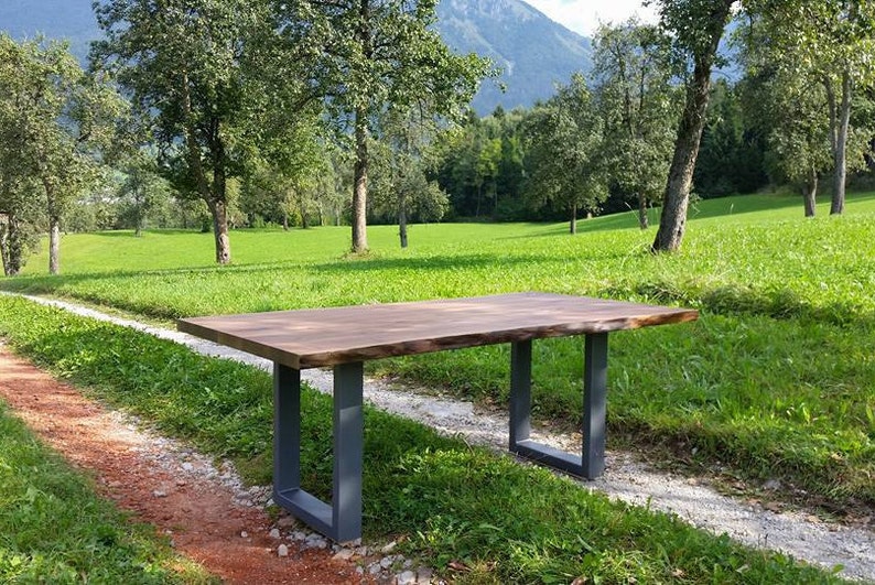 Modern Natural Edge Dining Table - Kitchen Table - Etsy