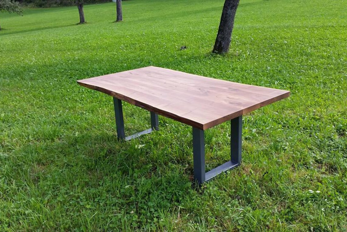 Modern Natural Edge Dining Table - Kitchen Table - Etsy