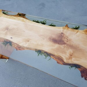 Console Table - Resin Table With Moss - Hall Table - Etsy