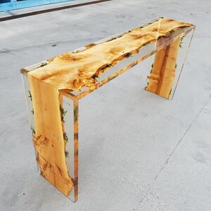 Console Table - Resin Table With Moss - Hall Table - Etsy