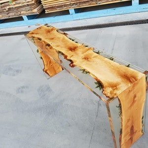 Console Table - Resin Table With Moss - Hall Table - Etsy