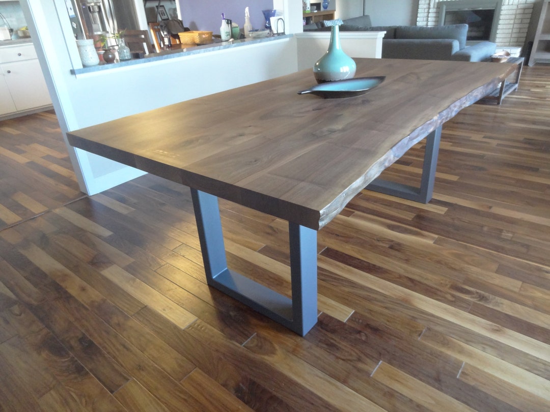 Modern Natural Edge Dining Table - Kitchen Table - Etsy