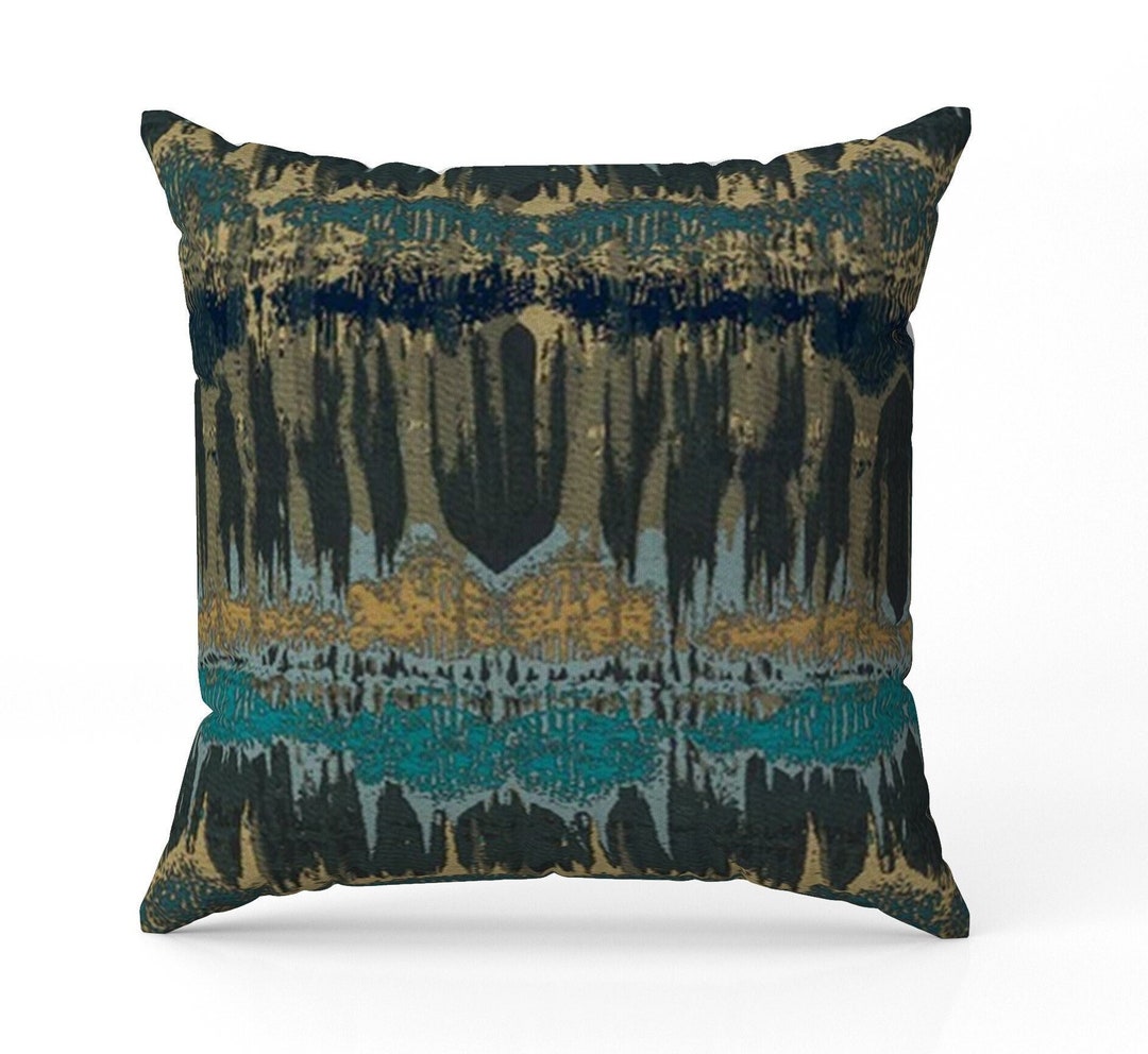 HANDMADE Cushion Cover Inca Aztec Abstract Teal Blue 16" 18" 20" 22" 24 ...