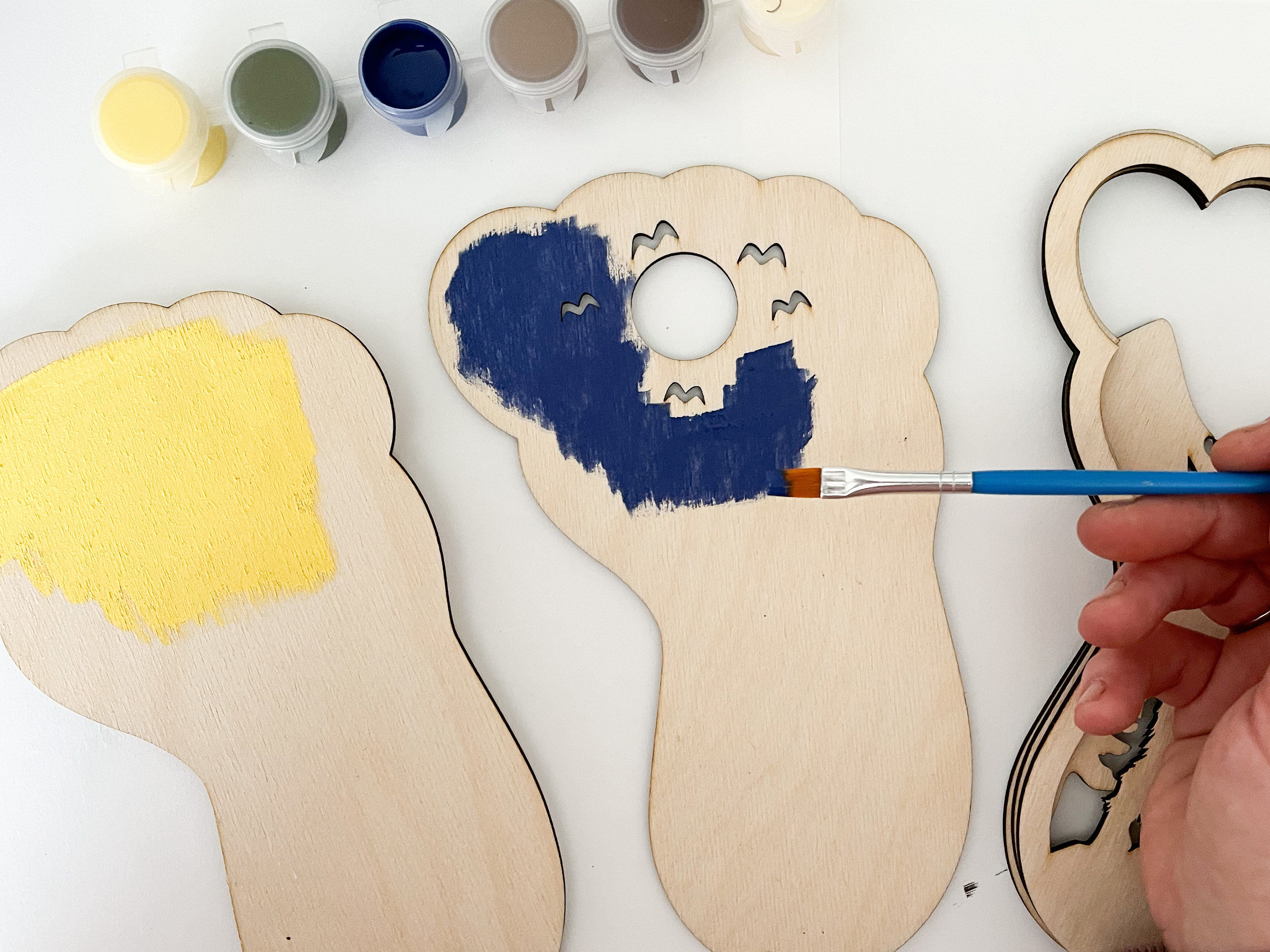 Bigfoot Footprint DIY Layered Wood Painting Kit, Sasquatch Craft ...