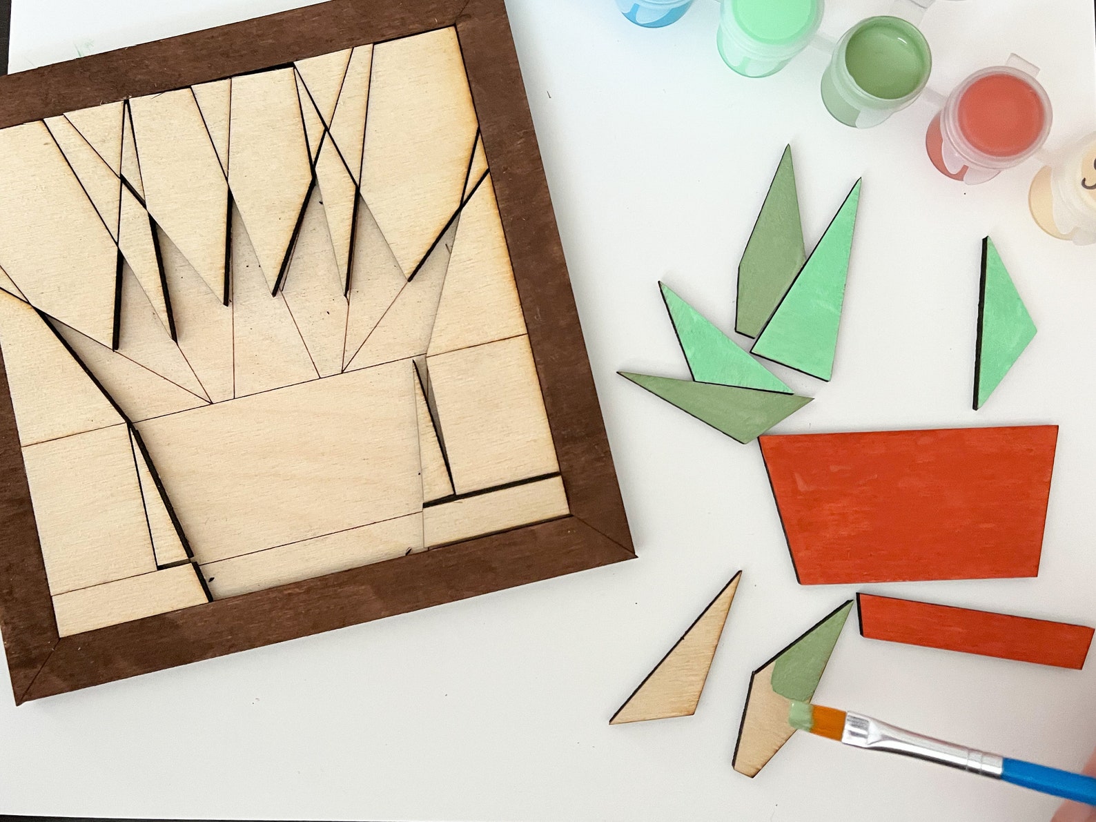 DIY Barn Quilt Kit: Mosaic Wood Succulent, Paint Your Own Craft - Etsy