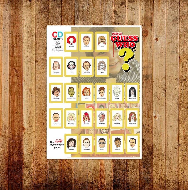 Horror Guess Who Style Cards Limited/open Edition A3 Print - Etsy