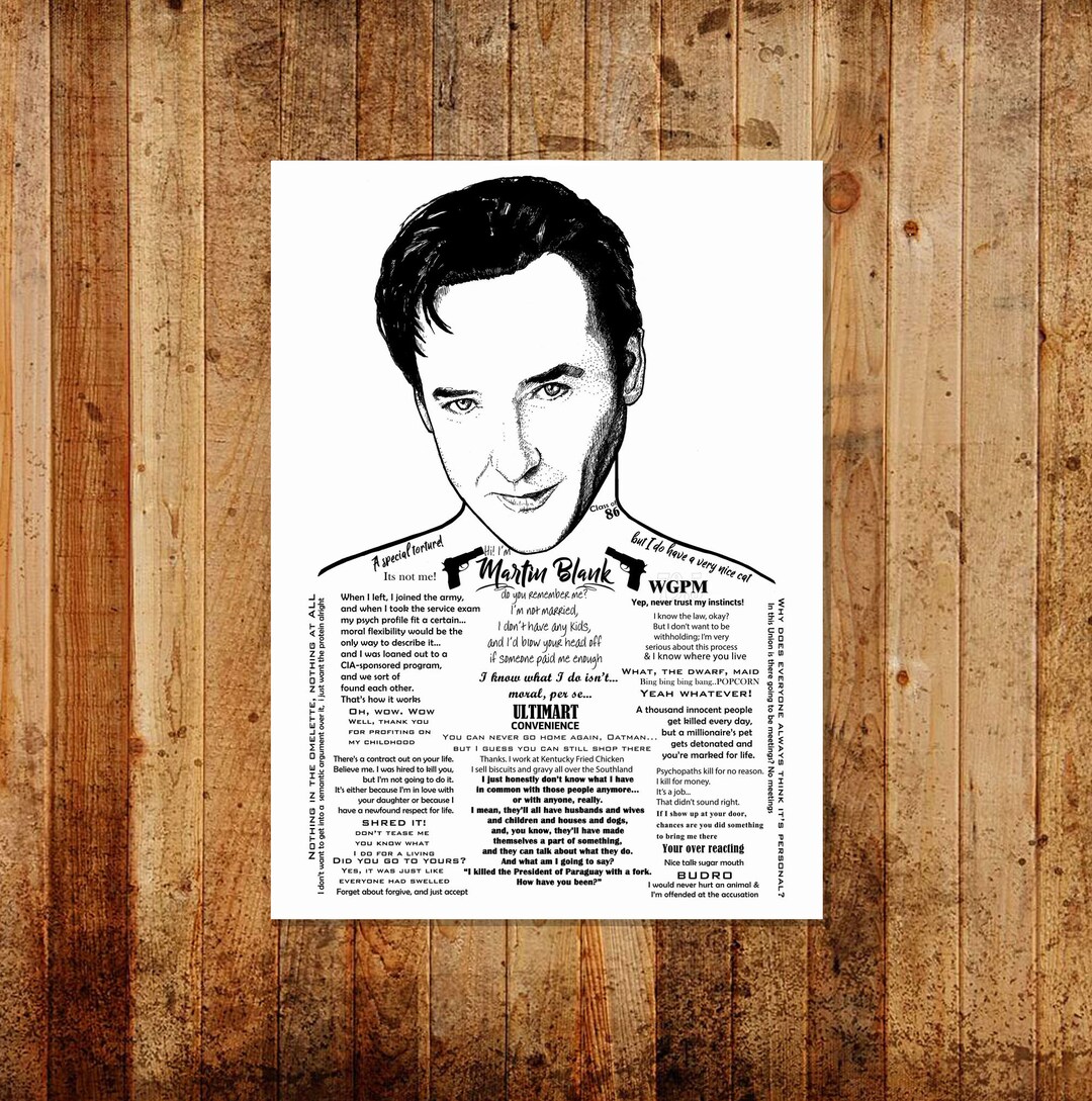 Grosse Pointe Blank - Tattoo Martin Blank A3 Ltd/open Edition Print - Etsy