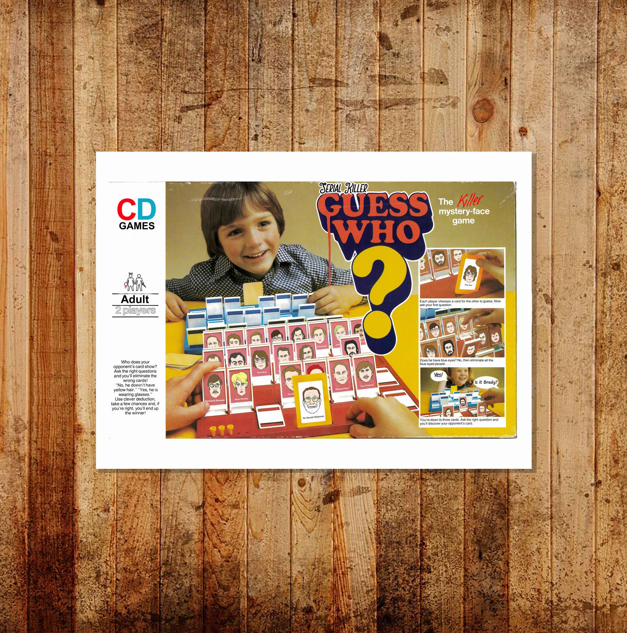 Serial Killer Guess Who Style Art Print "is It Brady?" Limited/open ...