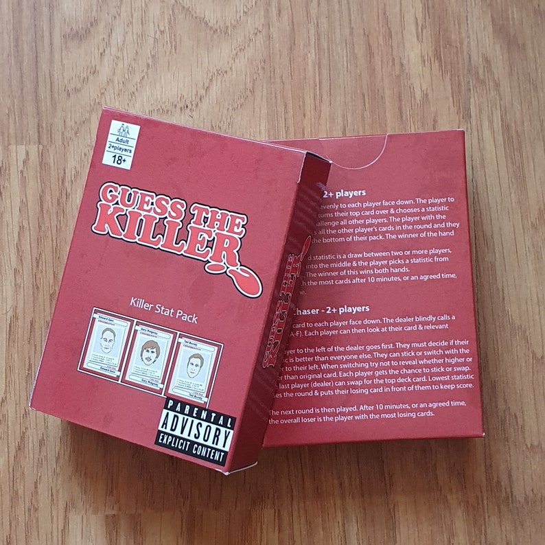 Serial Killer Stat Pack Card Game Top Trump - Etsy
