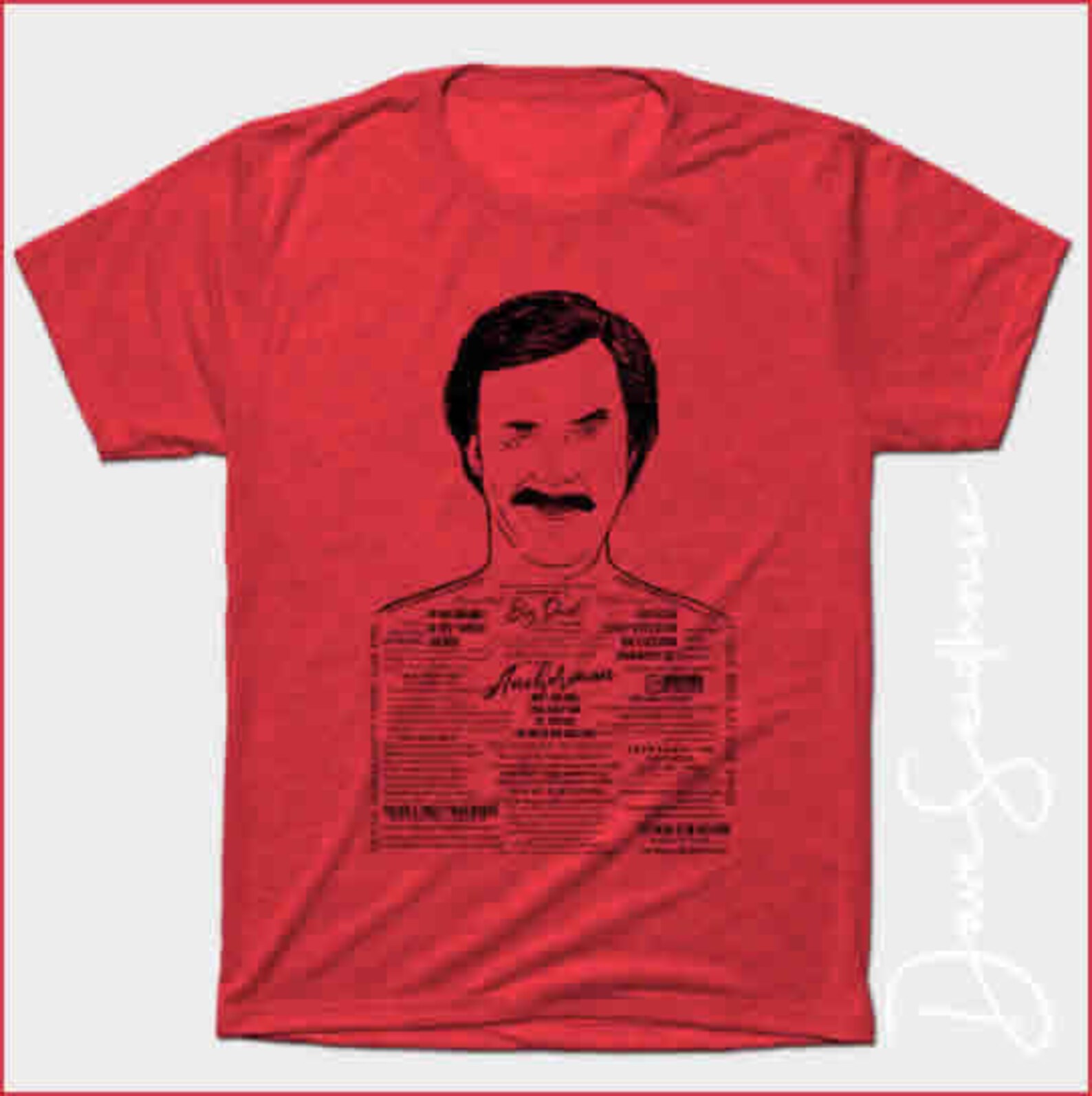 Anchorman Ron Burgundy 'scotchy, Scotch, Scotch'- Ink'd Series - Etsy