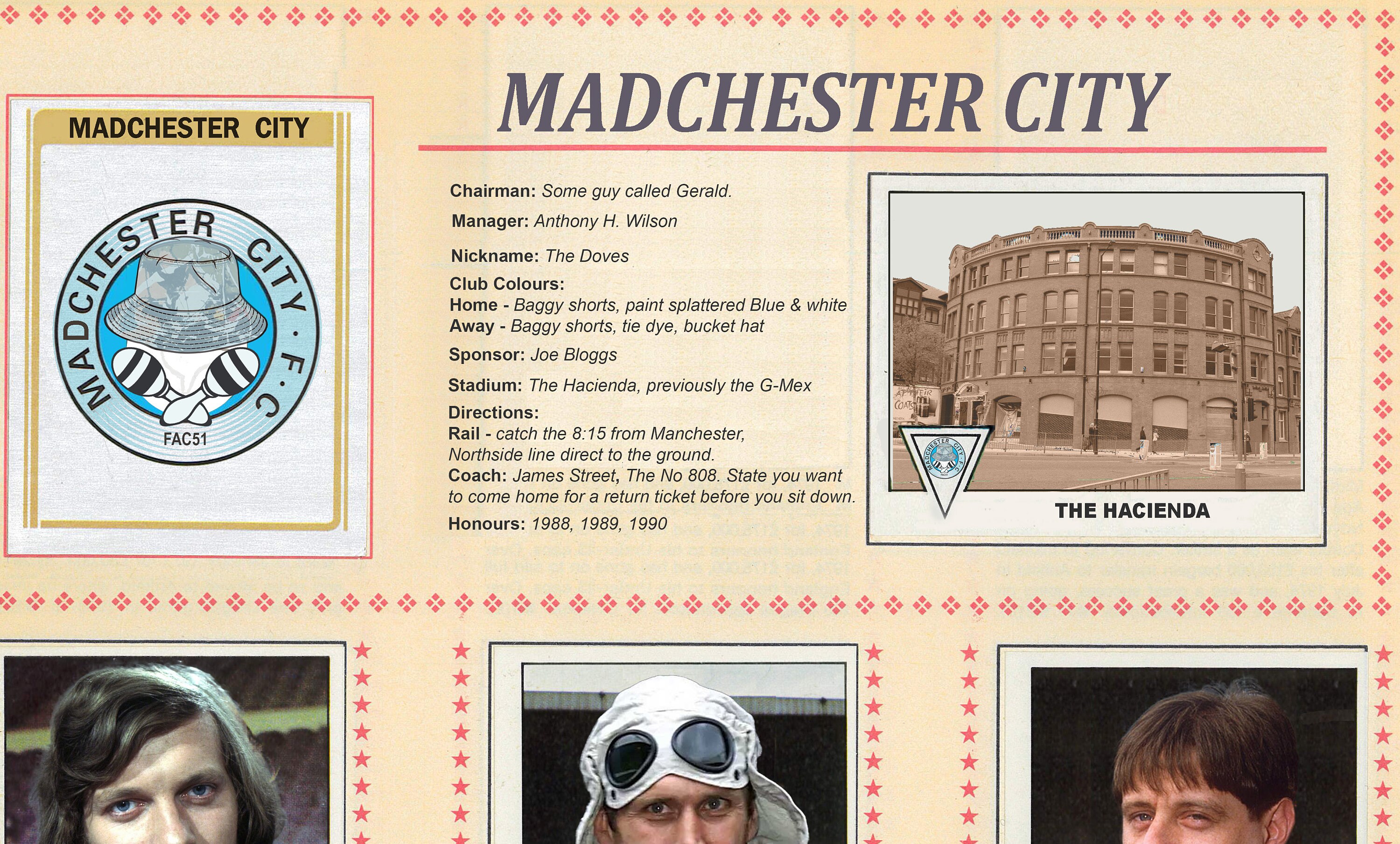 Vintage Sticker Book Style Print madchester Limited/open Edition A3 ...