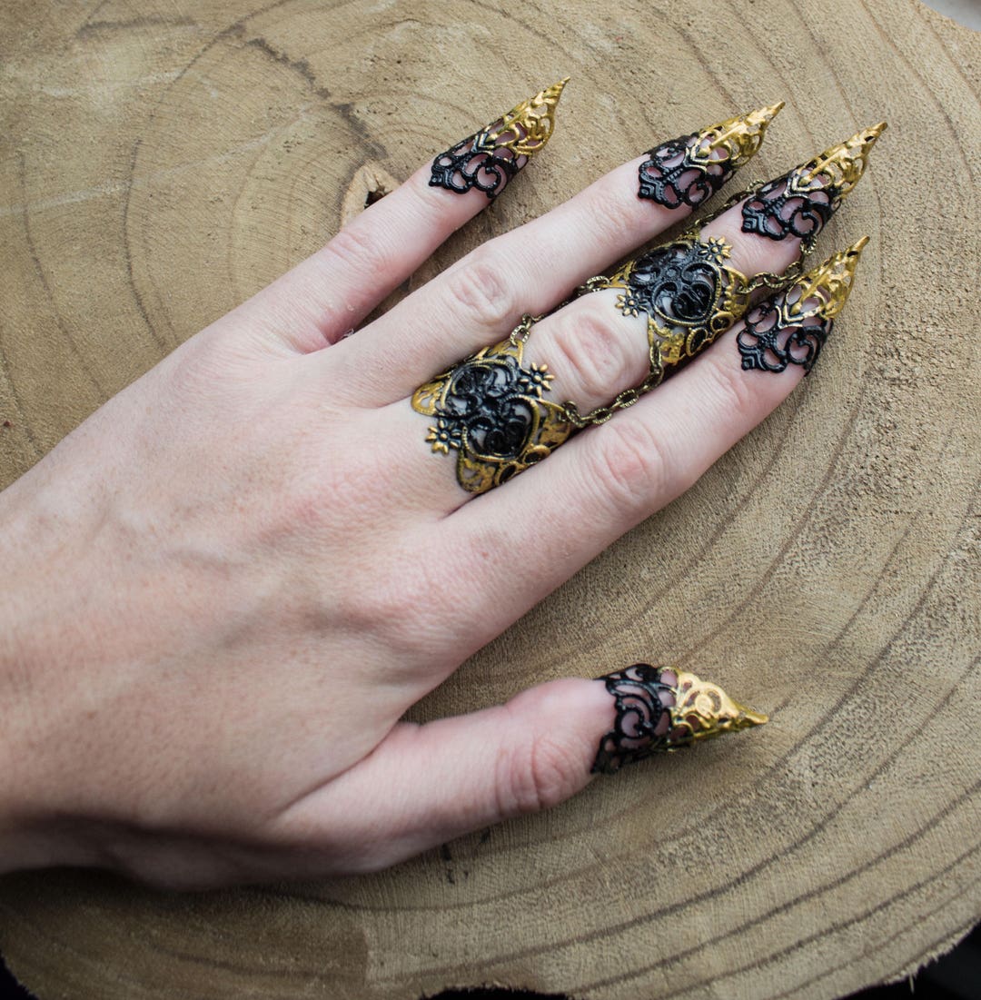 Goth Claw Ring Réglable Griffes BDSM Costume d'Halloween Bijoux ...