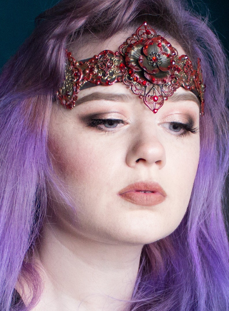 Red Vampire Circlet Gothic Crown Blood Red Headpiece - Etsy