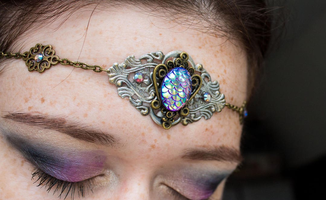 Mermaid Circlet - Fantasy Head Chain - Head Band - Festival Jewellery ...
