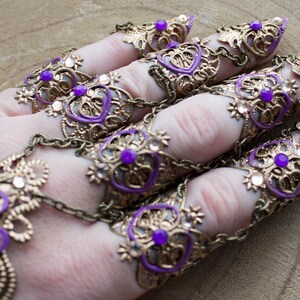 Full Hand Claws - Nail Rings - Steampunk Jewellery - Gothic Hand Piece ...