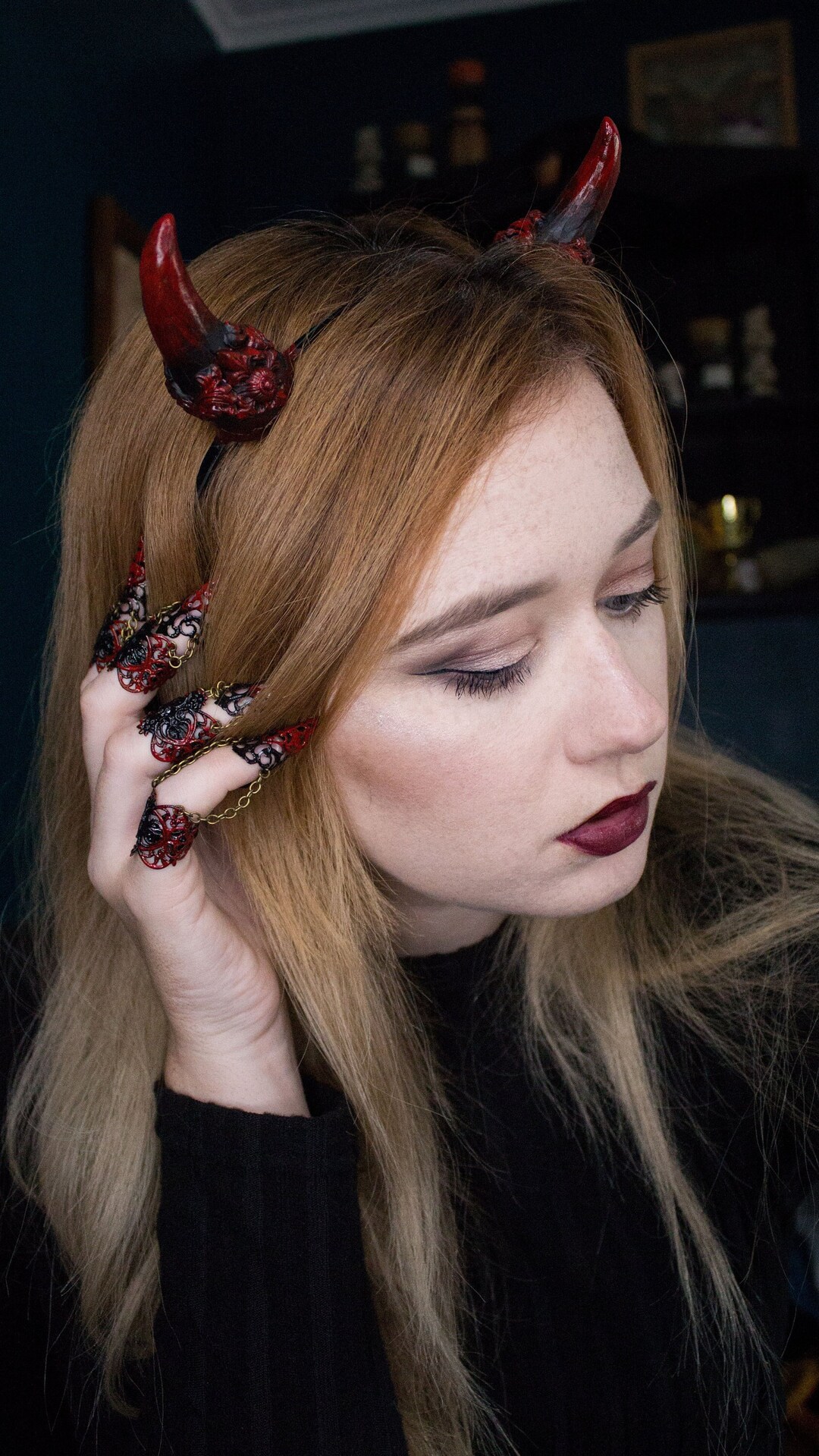 Devil Horns in Red - Halloween Costume - Horn Headband - Etsy