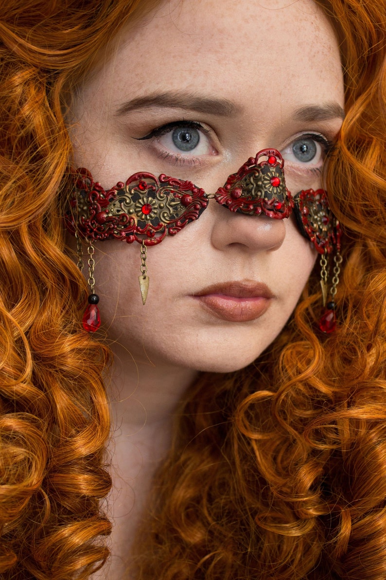 Red Face Jewellery Fairy Core Nose Jewelry High Fae Armour - Etsy