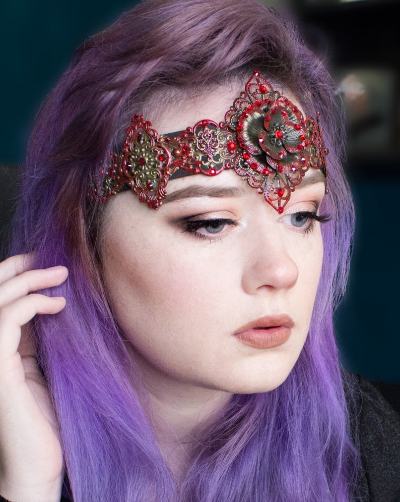 Red Vampire Circlet Gothic Crown Blood Red Headpiece - Etsy