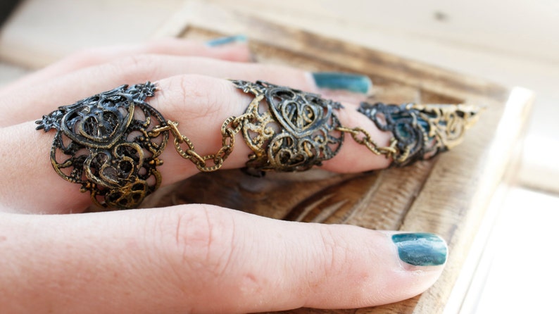 Full Finger Claw Ring Adjustable Witch Claw Hand Armour - Etsy