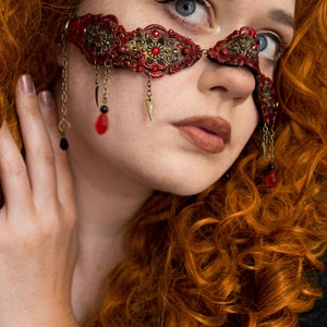 Red Face Jewellery - Fairy Core Nose Jewelry - High Fae Armour - Celtic ...