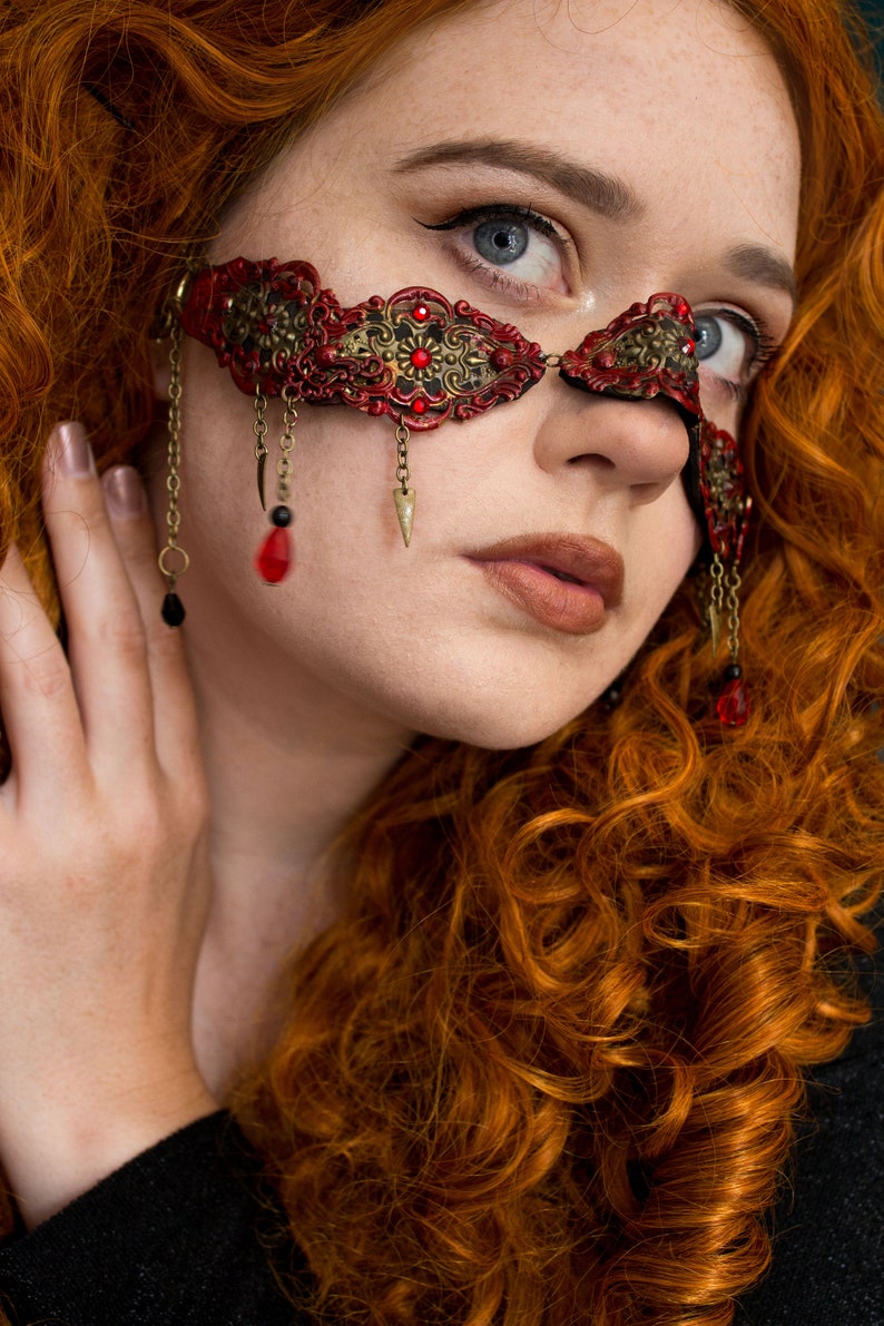 Red Face Jewellery Fairy Core Nose Jewelry High Fae Armour - Etsy