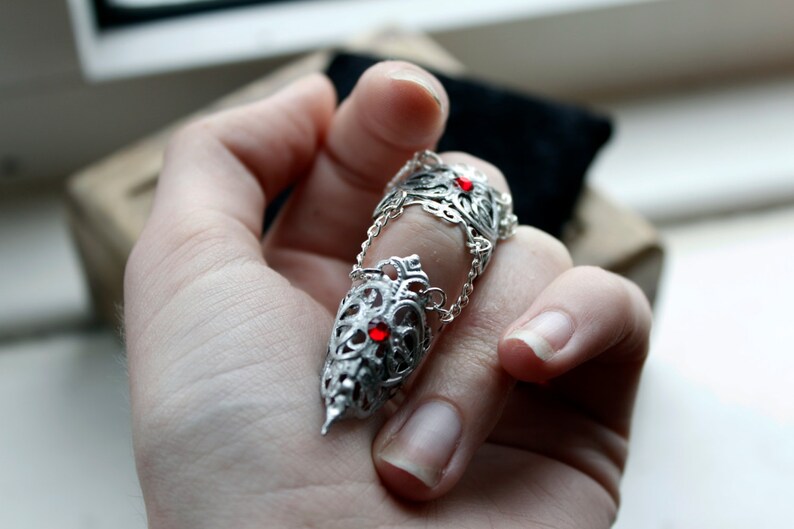 Mythical Armour Ring Midi Claw Ring Adjustable Silver - Etsy UK