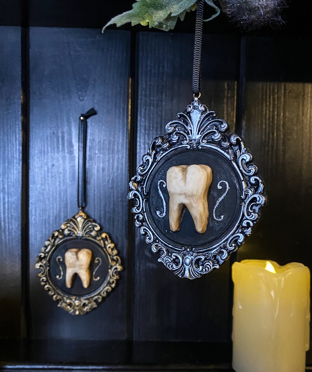 Gothic Macabre Tooth Tree Ornament - Alternative Christmas Tree Decor ...