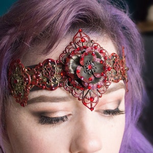 Red Vampire Circlet - Gothic Crown - Blood Red Headpiece - Etsy
