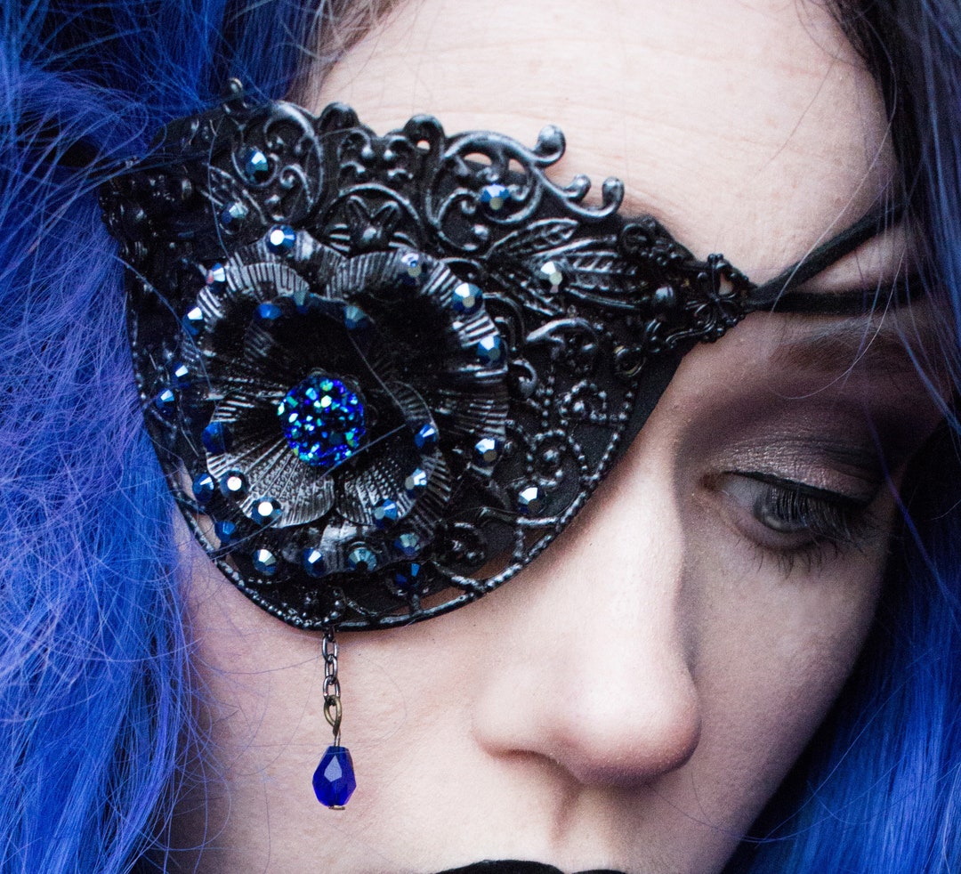Gothic Lolita Eyepatch - Steampunk Mask - Halloween Costume ...