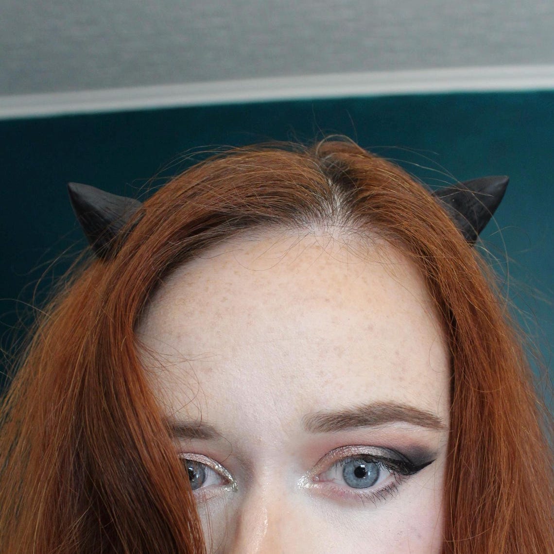 Mini Horns in Black - Halloween Costume - Horn Hair Clips - Etsy