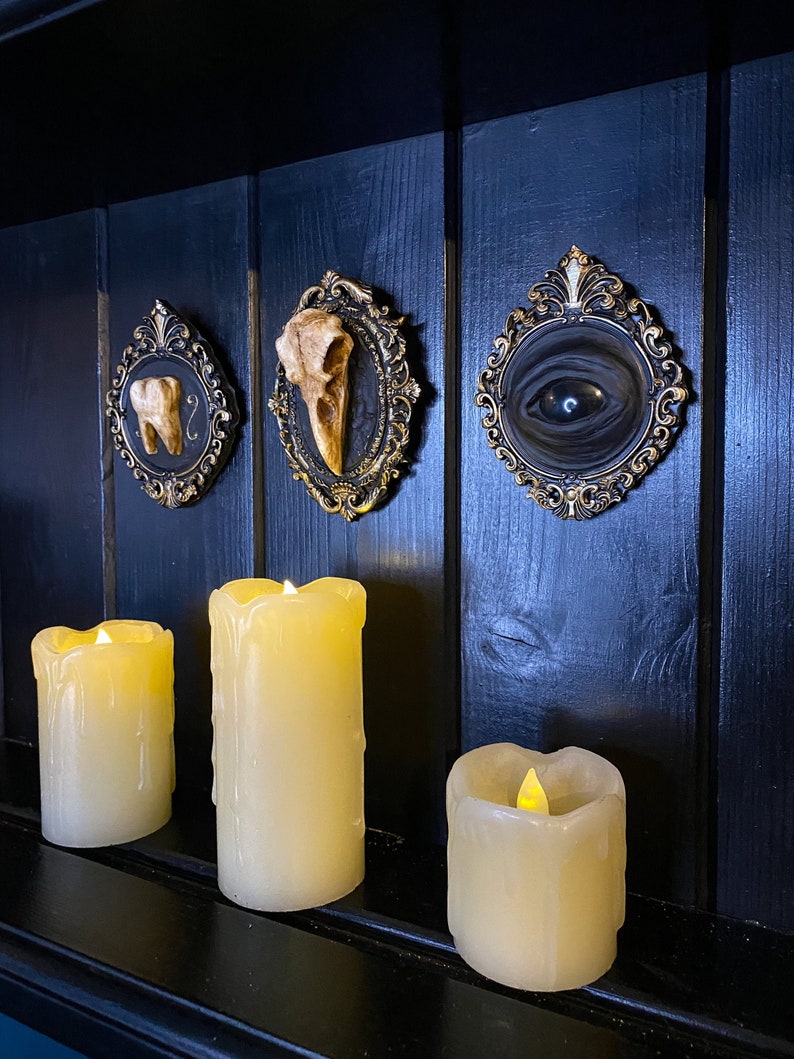 Mini Wall Art Trio - Spooky Gallery Wall Filler - Halloween Decor ...