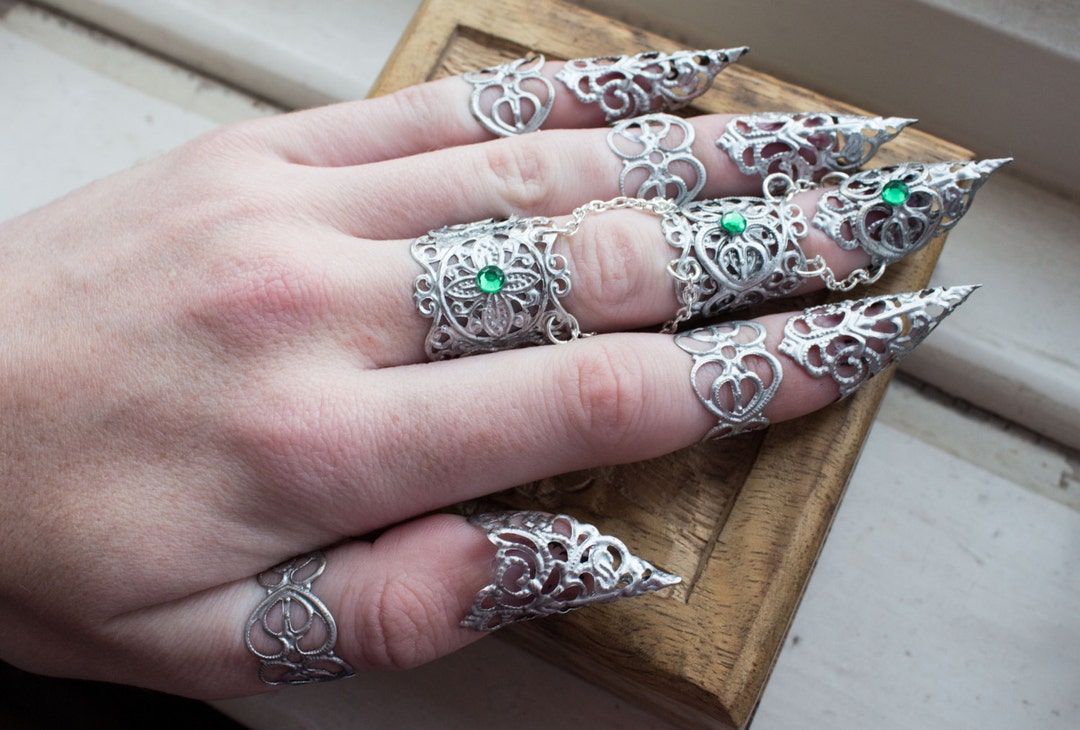 Silver Armour Claw Rings Bundle - Adjustable Claws - Alternative ...