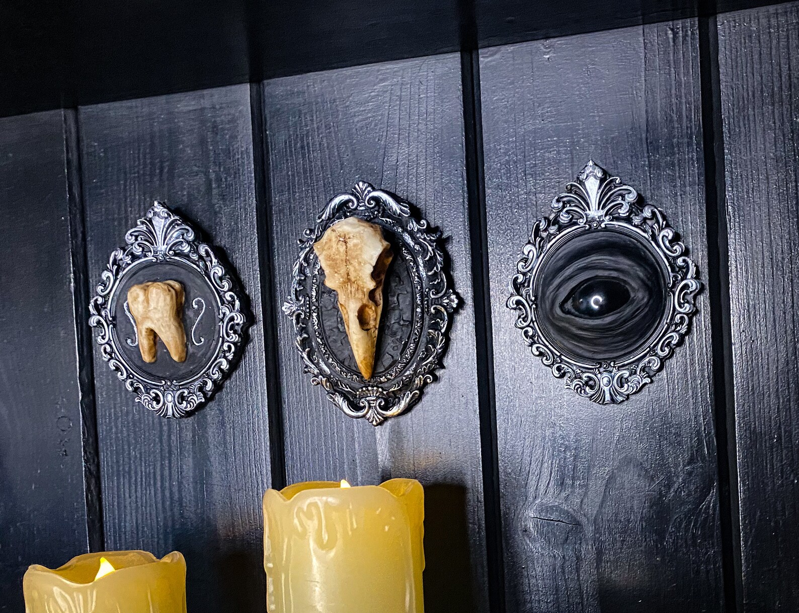 Mini Wall Art Trio - Spooky Gallery Wall Filler - Halloween Decor ...
